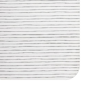 Lila Mae Baby Changing Mat - Wipeable, Portable Changing Pad, Travel Changing Mat for Baby or Small Toddler, Easy to Fold or Roll Up - Faux Leather (Black Pencil Stripe)