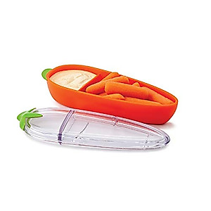 Joie Carrot, BPA Free, LFGB Approved, Sectioned Food Container for Snacks, One Size, Orange