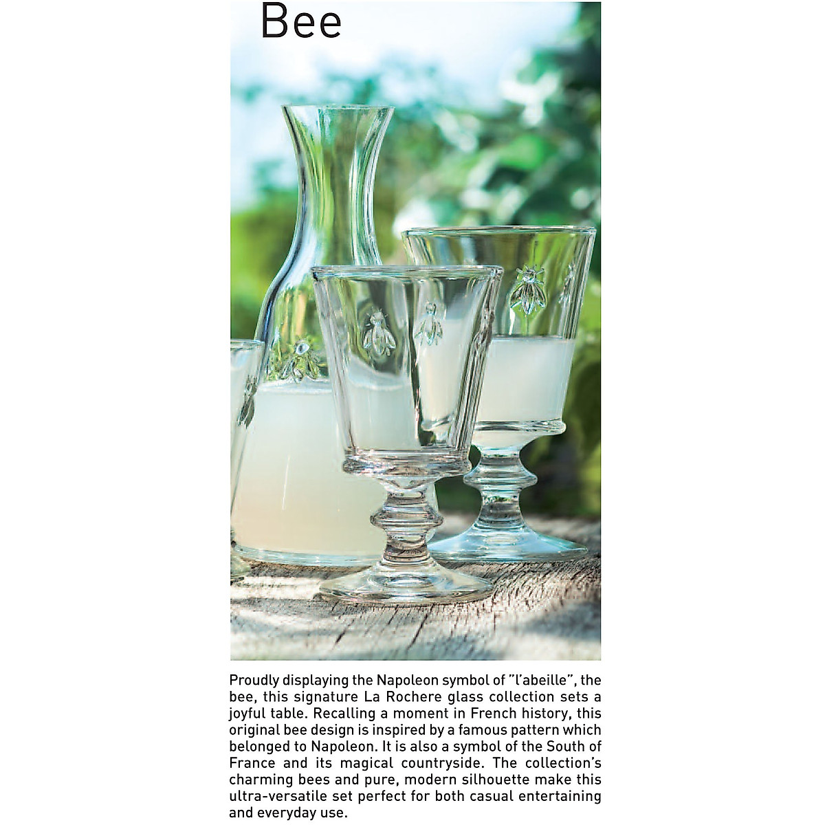 LA ROCHERE Bee - 67x105mm 27cl Mini Bowl Thick Glass (Set of 6)