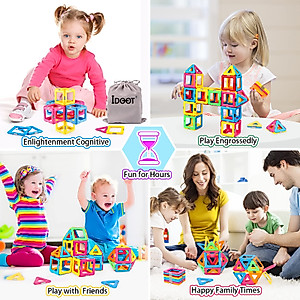 idoot Magnetic Tiles STEM Sensory Building Toys for 3+ Year Old Girls Boys Preschool Classroom Must Haves Educational Toddler Game