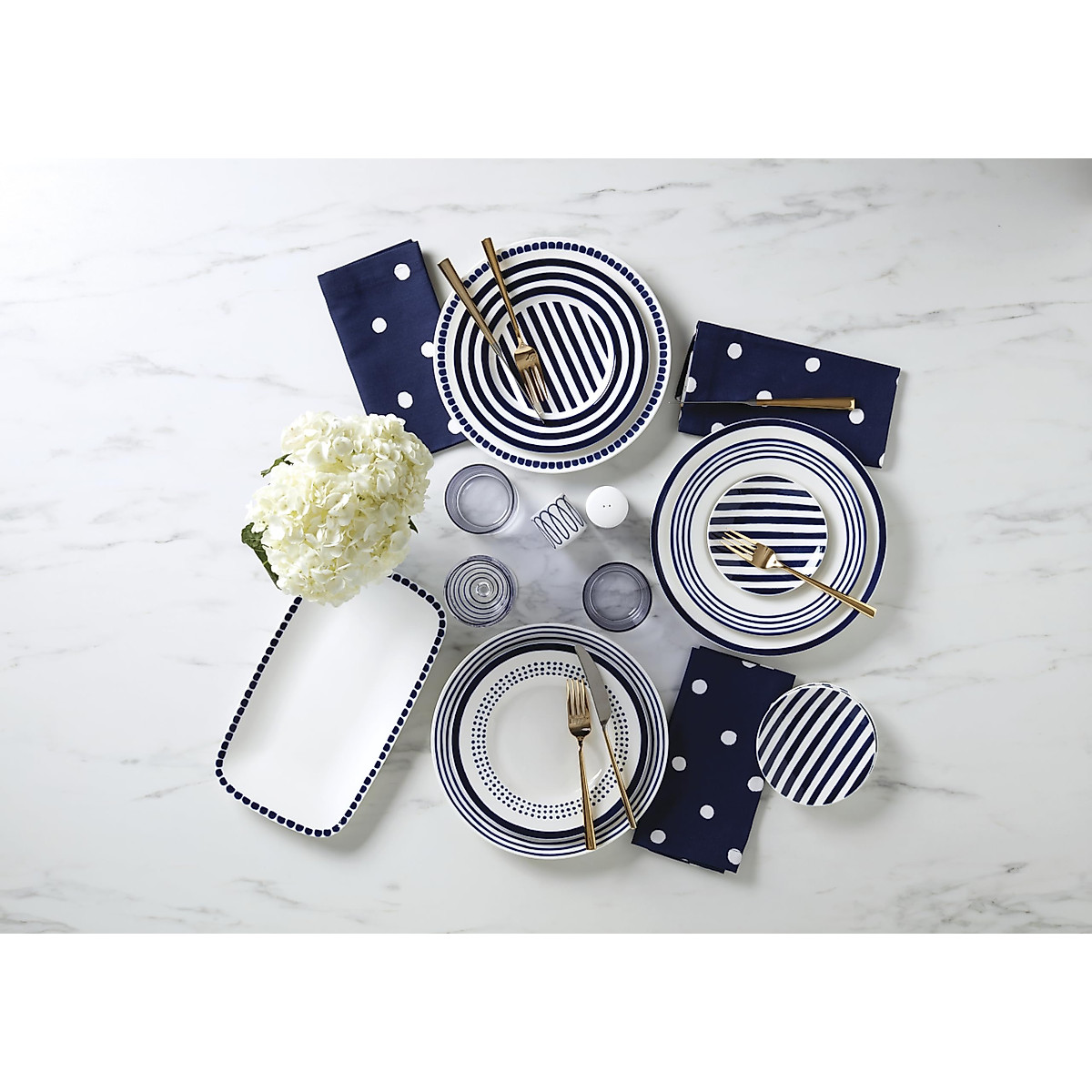 Kate Spade New York Malmo Gold 20-Piece Flatware Set, 4.30 LB, Metallic