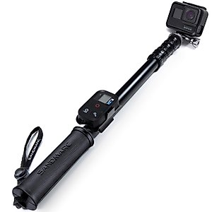 SANDMARC Pole - Metal Edition: 15-50" Waterproof Extension Stick (Pole) for GoPro Hero 11, 10, 9, 8, 7, 6, 5, Session, 4, 3+, 3, 2, & HD- with Remote Clip