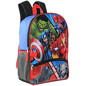 Marvel Avengers Backpack with Lunch Bag (One Size, Heroes)