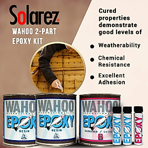 Solarez WAHOO 2-Part Epoxy Kit (Resin + Hardener) (3 Oz) Clear Aliphatic Epoxy Resin ~ Low Viscosity, Quick Lamination Wet-Out, Low Bubble Retention, A1 Filler Acceptance ~Made in The USA!
