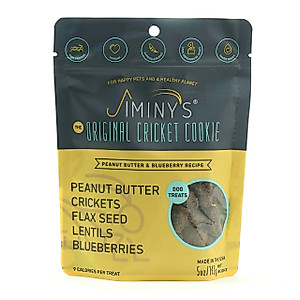 Jiminy's Original Cricket Cookie Dog Treat Bundle, Peanut Butter & Pumpkin (5oz) & Peanut Butter & Blueberry (5oz)