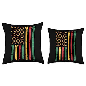 June 1865 Fisting Hands and Flowers June 19, 1865 US Flag Fisting Hands and Flowers Throw Pillow, 16x16, Multicolor