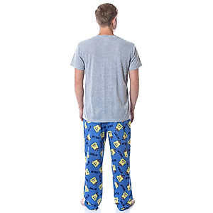 Nickelodeon SpongeBob SquarePants Mens' Chillin' Sleep Pajama Set (Large) Multicolored