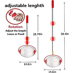 Large Nut Gatherer Rolling Nut Harvester Ball Picker Adjustable Lightweight Outdoor Manual Tools Picker Collector Walnuts Pecans Golf Nerf Darts and Ball 1'' to 3'' in Size (7.48 * 12.6in)