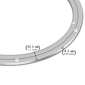 Lazy Susan Bearing Rotating Turntable Bearings Swivel Plate Hardware Aluminum Metal for Dining-Table and Workbench (12 Inchs) …