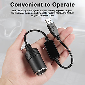 MEIRIYFA USB to Cigarette Lighter Socket Converter for Car,USB A Male 5V to 12V Step Up Car Cigarette Lighter Female Adapter Cable for Car Driving Recorder,GPS,E-Dog