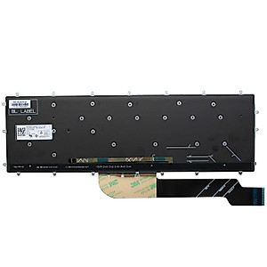 AUTENS Replacement US Keyboard for Dell Inspiron 3579 3583 3779 5565 5567 5570 5575 5587 7566 7567 7577 7588 5765 5767 5770 5775 7773 7778 7779 Laptop No Frame (White Backlight)