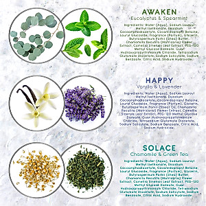 Life is Bliss | 3 Fresh & Soothing Scents | Variety Pack | Liquid Bubble Bath 16 fl oz