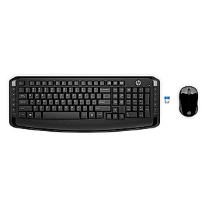 HP Wireless Keyboard and Mouse 300 PC Accessories Bundle with Waverest Gel Pads and Micro Bluetooth Speaker with Professional Sound, Built-in Mic and Remote Selfie Shutter