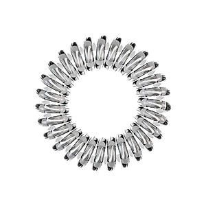 invisibobble Power Traceless Spiral Hair Ties - Pack of 3 Crystal Clear - Strong Elastic Grip Coil Hair Accessories for Active Women - No Kink, Non Soaking - Gentle for Girls Teens and Thick Hair