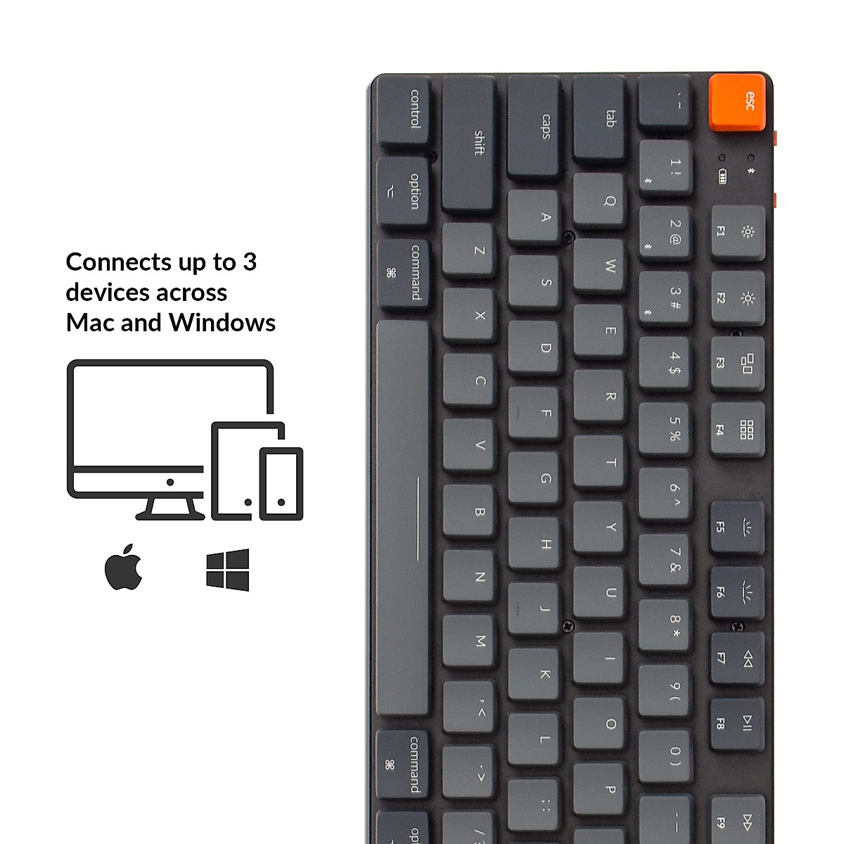Keychron K5 SE Hot-swappable Ultra-Slim Wireless Bluetooth/Wired USB Mechanical Keyboard with Low-Profile Optical Brown Switch, Full Size Layout 104-Key White LED Backlit for Mac and Windows