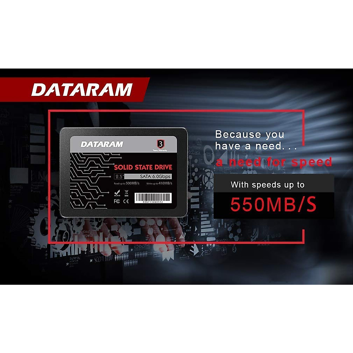 Dataram 2.5" SSD Solid State Drive (10 Pack 480GB)
