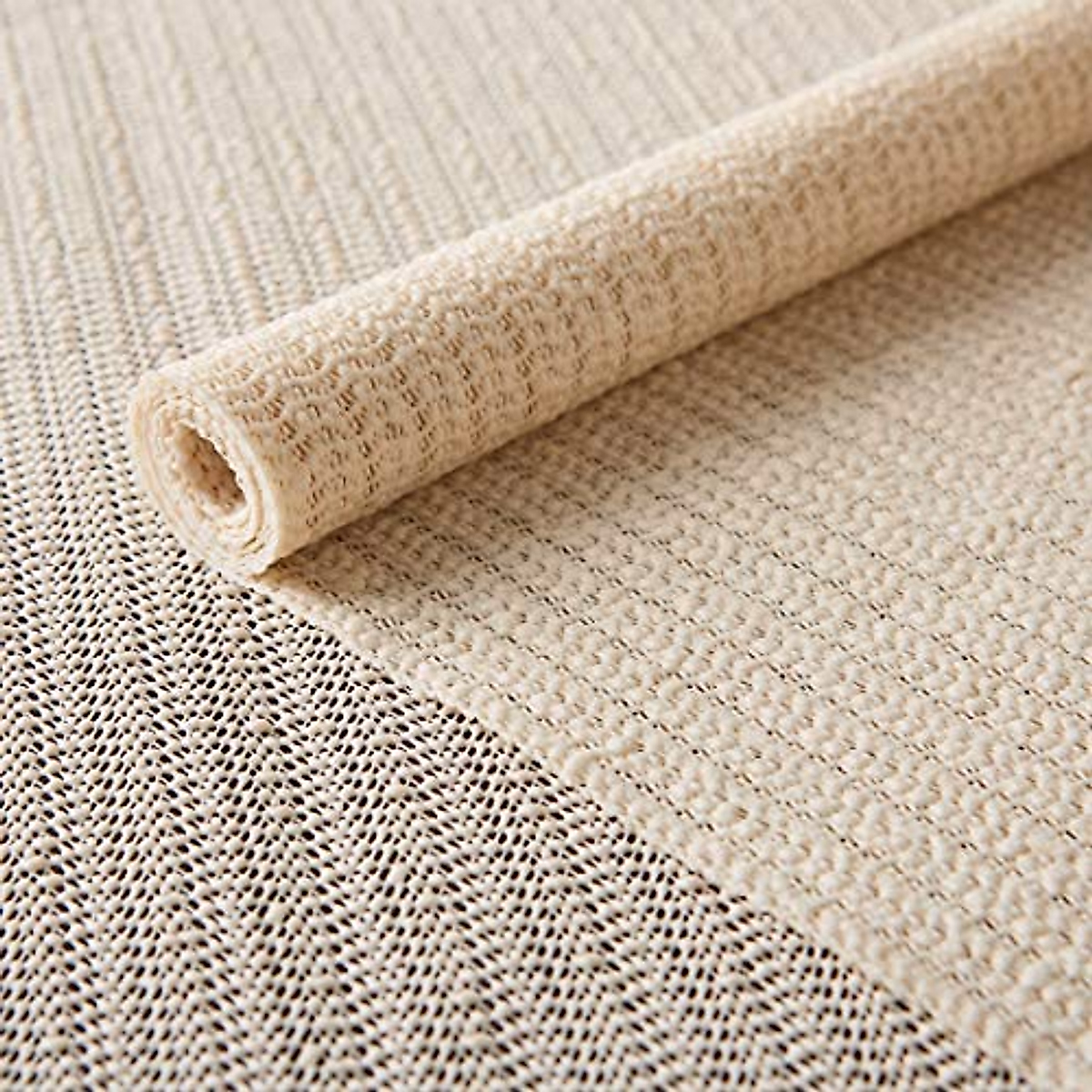 Nourison Somerset Rustic Latte 2'3" x 8' Area-Rug, Easy-Cleaning, Non Shedding, Bed Room, Living Room, Dining Room, Kitchen (2x8) & Anchorlock Non Slip Area Rug Runner Pad 1'8" x 7'6", Ivory