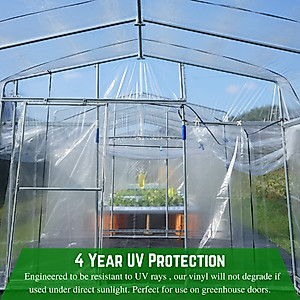 Farm Plastic Supply - Clear Vinyl Sheeting - 15 Mil - (4'6" x 3.5') - Vinyl Plastic Sheeting, Clear Vinyl Sheet for Storm Windows, Covering, Protection, Tablecloth Protector
