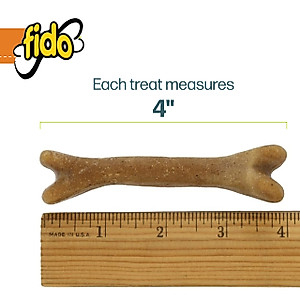 Fido Flex Hip and Joint Care Bones for Dogs, Made with Glucosamine, Chondroitin, and Cherries - Promotes Mobility, Joint Function, and Naturally Reduces Plaque - 8 Medium Treats Per Pack, Pack of 3