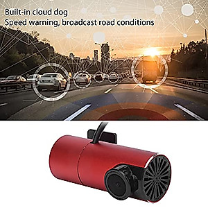 SNOQ Dash Cam for Cars,1080P Full HD WiFi Car Dash Camera USB Starlight Night Vision G-Sensor Loop Recording Motion Detection Parking Monitor,User Friendly Designs (Red)