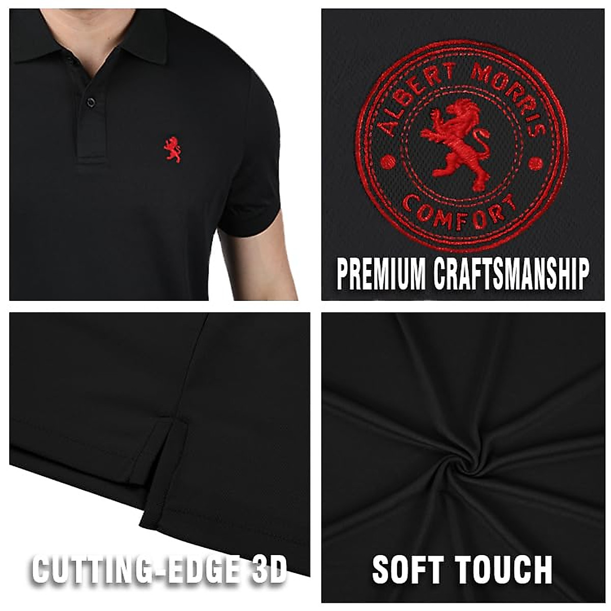 Albert Morris Mens Polo Shirts Polo Shirts for Men, Shirts for Men, Short Sleeve Mens Shirts (4 Pack), American Classics, X-Large