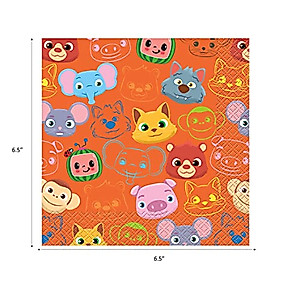 Cocomelon Birthday Party Supplies with Cake Plates and Napkins for 16 Guests