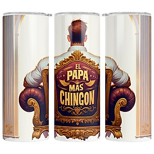 Casitika Regalos Para Papa. El Papa Mas Chingon 20 Oz Tumbler. Idea De Regalo Para Padre De Feliz Cumpleaños. Detalles De El Día Del Padre For Mexican Spanish Dad. (Chingon)
