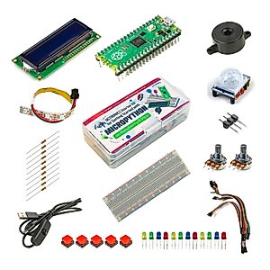UCTRONICS for Raspberry Pi Pico Starter Kit, Pico with Pre-soldered Header, for Official Starter Book (Get Started with MicroPython on Raspberry Pi Pico)