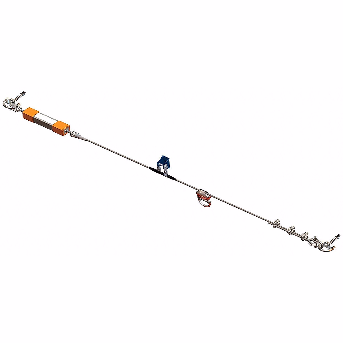 Miller Horizontal Lifeline, 450 ft. Length, Permanent Installation, 2 Workers Per System - X00450