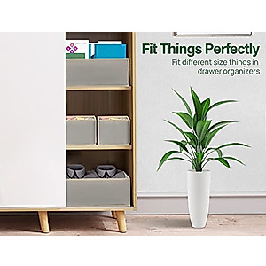 Kootek 16 Pack Drawer Organizers for Clothing, Dresser Drawer Organizer Clothes Fabric Foldable Dividers, Cabinet Closet Organizers and Storage Boxes for Clothes, Underwear, Bras, Lingerie, Socks