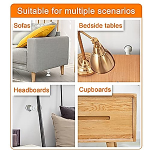 cosbur 4PCS Headboard Stabilizers, Headboard Stoppers for Wall, Bed Stoppers, Adjustable Threaded Bed Frame Anti-Shake Tools for Wall Beds, Cabinets, Sofas, Adjustable from 1.8"-3.15" (White)