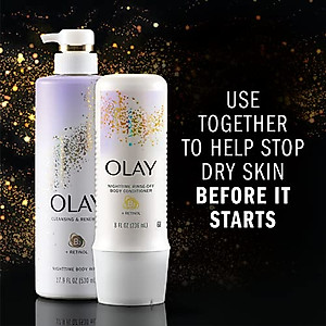 Olay Nighttime Rinse-off Body Conditioner with Retinol and Vitamin B3 Complex, 8 Fluid Ounce (Pack of 6)