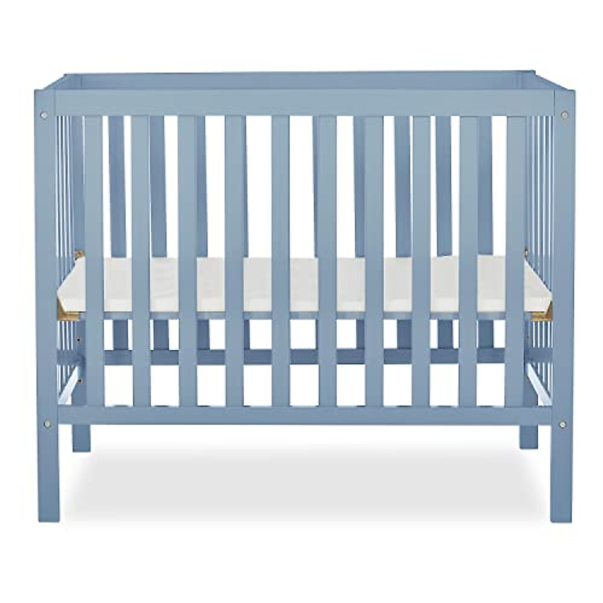 Dream On Me, Edgewood 4-in-1 Convertible Mini Crib, Dusty Blue