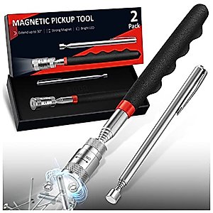 LED Light Magnet Pickup Tool Set - Gift for Men Christmas Gift Stocking Stuffers Birthday Gift Idea Cool Gadgets for Men Him Dad Husband LED Light Magnet Grabber Tool for Men Who Have Everything