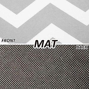 Kitchen Mat Set 2 Piece Kitchen Rugs, Pink Grey Gradient Geometric Triangle, Soft Waterproof Non-Slip Rubber Backing Floor Mats Doormat Bathroom Runner Area Rug Carpet, 15.7x23.6in + 15.7x47.2in