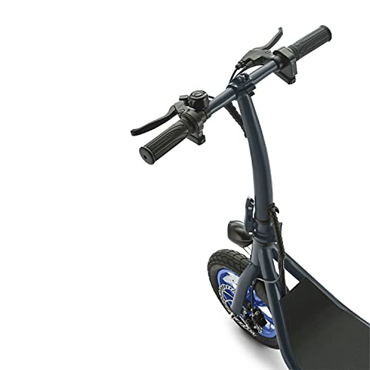 Jetson Ryder Electric Scooter, 15.5 MPH, 12 miles Max Range, Twist Throttle, 250-Watt Motor, Adjustable Seat, Foldable Handlebar, Rear Basket, Ages 12+, Gray, JRYDER-GRY