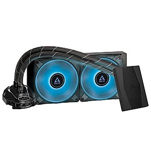 ARCTIC Liquid Freezer II 240 RGB (incl. Controller) - Multi-Compatible All-in-one CPU AIO Water Cooler with RGB, Intel & AMD Compatible, PWM-Controlled Pump, 200-1800 RPM, LGA1700 Compatible - Black