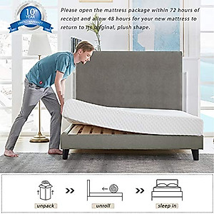 SOFTSEA 10 Inch Memory Foam Mattress, Cooling Gel Foam Mattresses in a Box, Memory Foam Mattress 10 inch Firm, Classic (King) 76x80x10 in