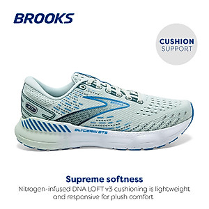Brooks Women's Glycerin GTS 20 Supportive Running Shoe - Blue Glass/Marina/Legion Blue - 7.5 Medium