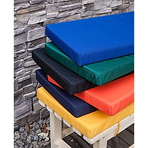 Sigmat Bench Cushion 36 in for Outdoor Furniture Water Resistant and Fade Resistant Patio Settee Long Cushion Black 36x14x2 Inch