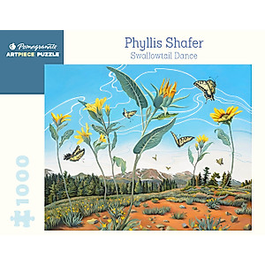 Pomegranate 1000-Piece Jigsaw Puzzle for Adults, Phyllis Shafer's Swallowtail Dance, Matte Finish, Snug Fit