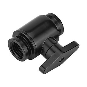 Mini Water Cooling Valve G1/4" Thread Internal Dentition PC Water Radiator Water Ball Valve for Computer Water Cooling System (Black Handle)