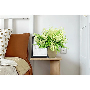 ZHVOO Artificial Plants Lavender (Pack of 6), Fake Foliage Plants Stems Faux Flowers for Home, Wedding, Garden, Farmhouse, Garden, Patio