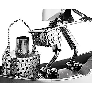 BRUBAKER Wine Bottle Holder Fisherman on a Boat - Metal - Statue, Sculptures and Figurines - Decor Wine Racks and Stands - Gifts & Decoration