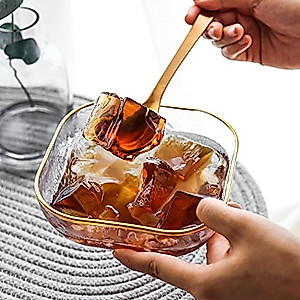 TOSSOW Square Glass Mixing Bowl Set of 2, Serving Bowls All Purpose Transparent Salad Bowls, Condiment Bowls for Fruit, Snacks, Sauces, Popcorn and More