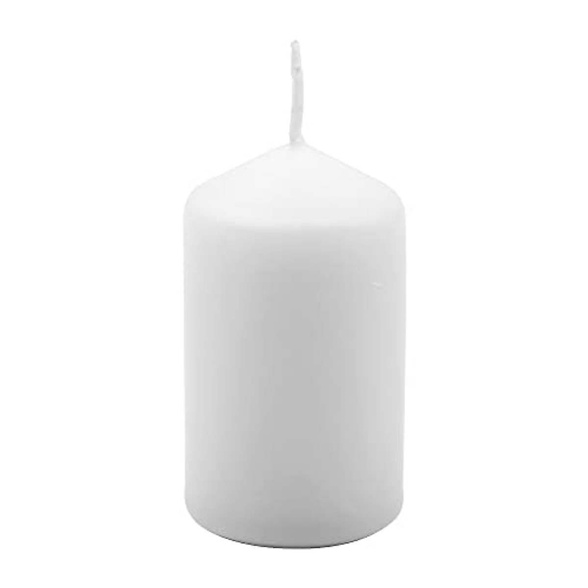 Hofer White Pillar Candles - Set of 20 Unscented Small Candles in Bulk - 1.57 x 2.76 Inch - 11 Hours Long Burning Decorative Candles - Dripless Wax - Smokeless Wick - RAL Quality - Made in Austria