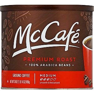 McCafe Premium Roast, Medium Roast Ground Coffee, 30 oz Canister