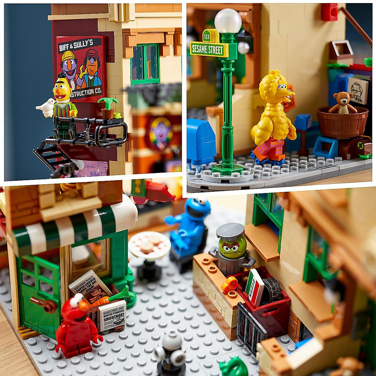 LEGO Ideas 123 Sesame Street 21324 Building Kit; Awesome Build-and-Display Model for Adults Featuring Elmo, Cookie Monster, Oscar The Grouch, Bert, Ernie and Big Bird, New 2021 (1,367 Pieces)