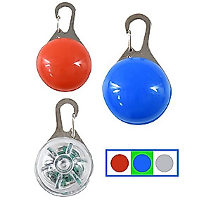 JayJos clip-on pet safety light, LED glow in the dark lights for your pet, weather resistant safety flashing lights for dogs, cats ,night walking, campers and bicycling Gifts For Pets, Keychain Light Blue