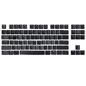 HUYUN A Full Set 87 keycaps Replacement for Logitech G813/G815/G913/G915 TKL RGB Mechanical Gaming Keyboard (Black 87 Keys)